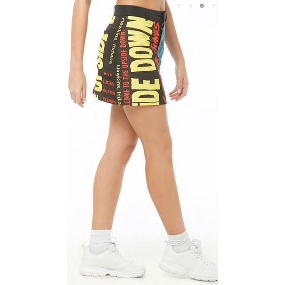 Forever 21 | Skirts | Forever 2 X Stranger Things Upside Down Skirt ...
